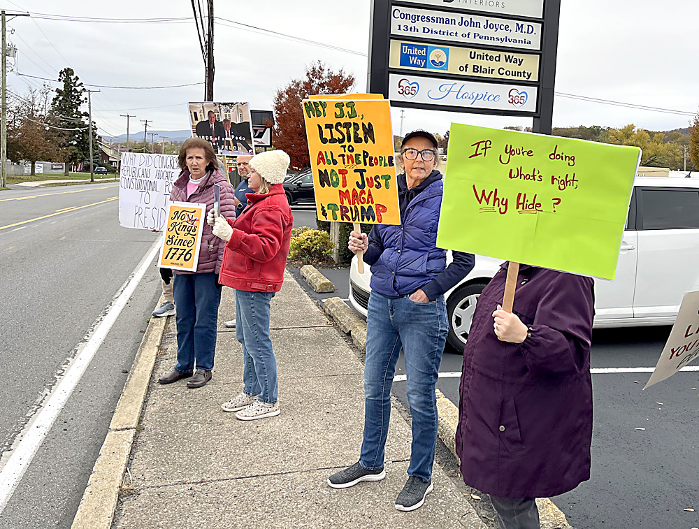 Protest held at U.S. Rep. John Joyce’s Blair County office | News ...